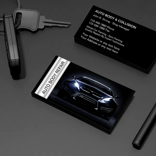 Auto Body Collision Shop Business Cards | Zazzle