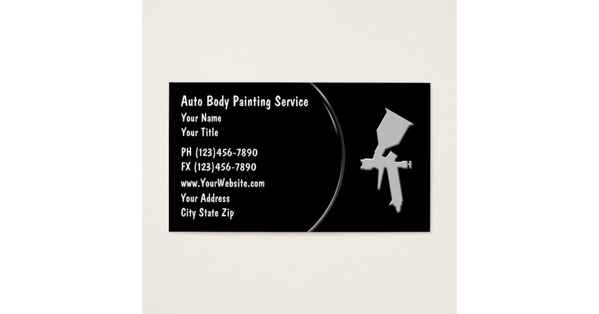 Auto Body Painting Business Cards | Zazzle.com
