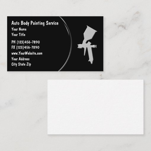 Auto Body Painting Business Cards | Zazzle