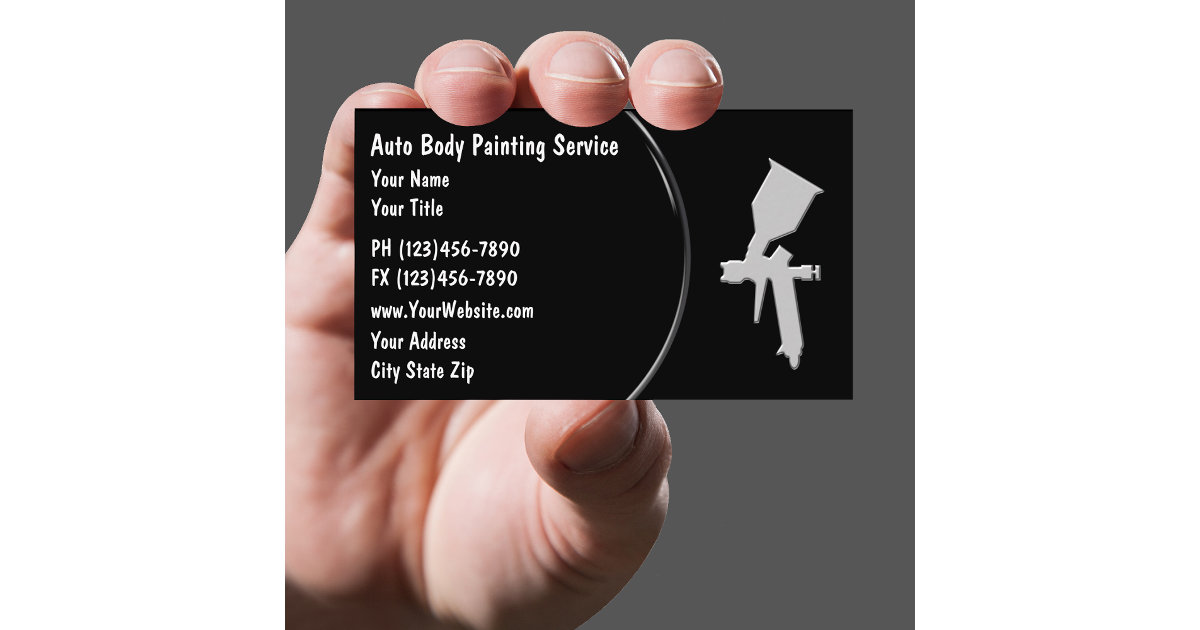 Auto Body Painting Business Cards | Zazzle