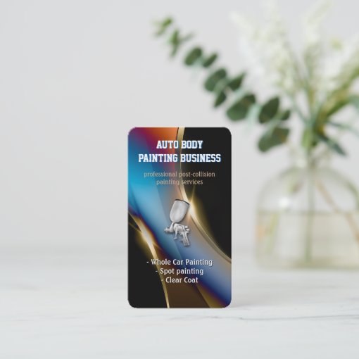 Auto Body Painting | Modern Business Card | Zazzle
