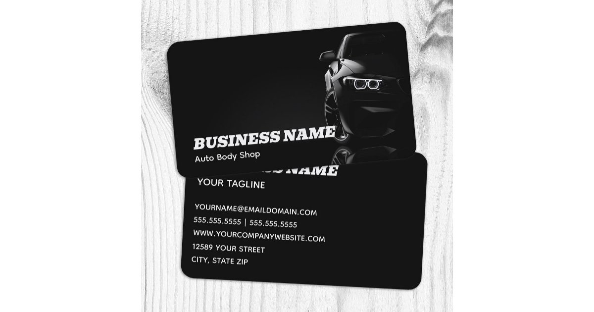 Auto Body Professional Car Business Card | Zazzle
