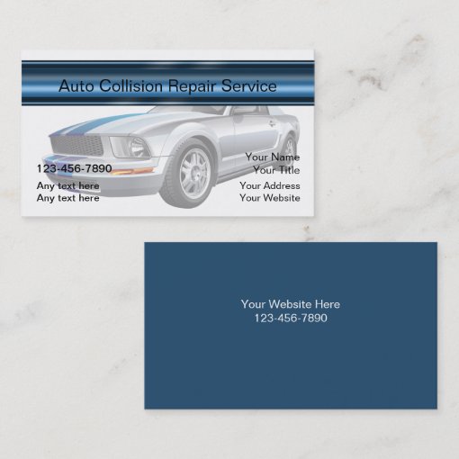 Auto Body Repair Business Card | Zazzle
