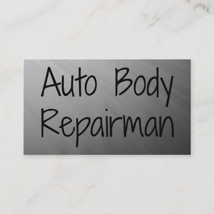 Auto Body Repairman Business Card | Zazzle