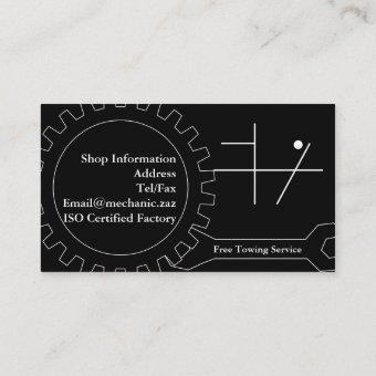 Auto Body Shop Business Card | Zazzle