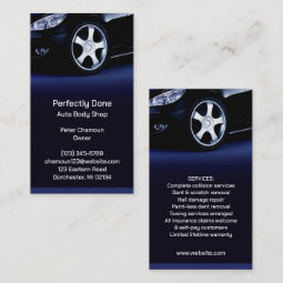 Auto Body Shop Business Card | Zazzle