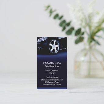Auto Body Shop Business Card | Zazzle