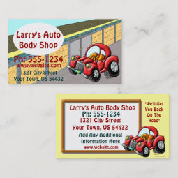 Auto Body Shop Business Card | Zazzle