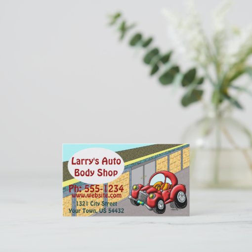 Auto Body Shop Business Card | Zazzle