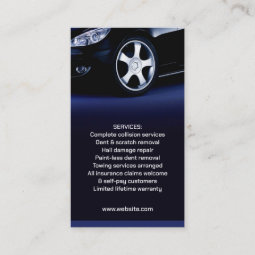 Auto Body Shop Business Card | Zazzle