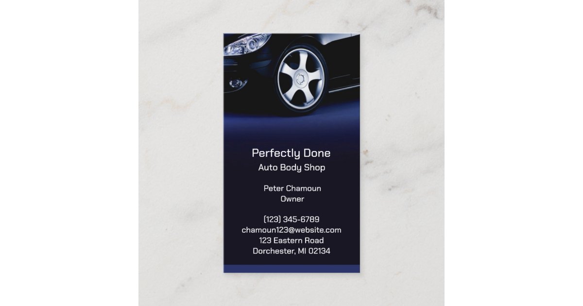 Auto Body Shop Business Card | Zazzle