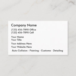 Auto Body Shop Business Cards | Zazzle
