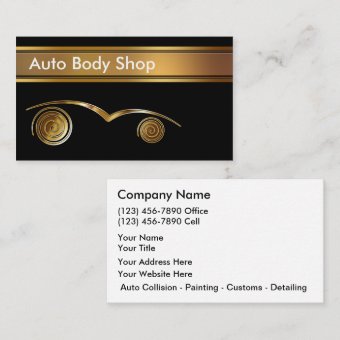 Auto Body Shop Business Cards | Zazzle