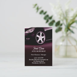 Auto Body Shop Chubby Business Card | Zazzle