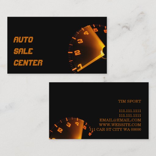 Auto Car Dealer Body Shop Business Card | Zazzle