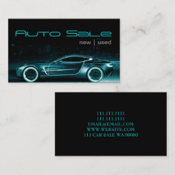 Auto Car Dealer Body Shop Business Card | Zazzle