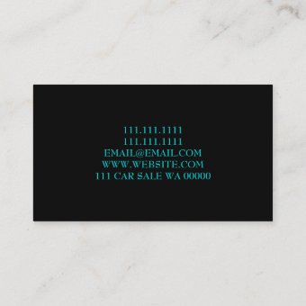 Auto Car Dealer Body Shop Business Card | Zazzle
