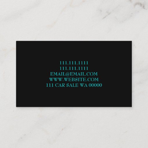 Auto Car Dealer Body Shop Business Card | Zazzle