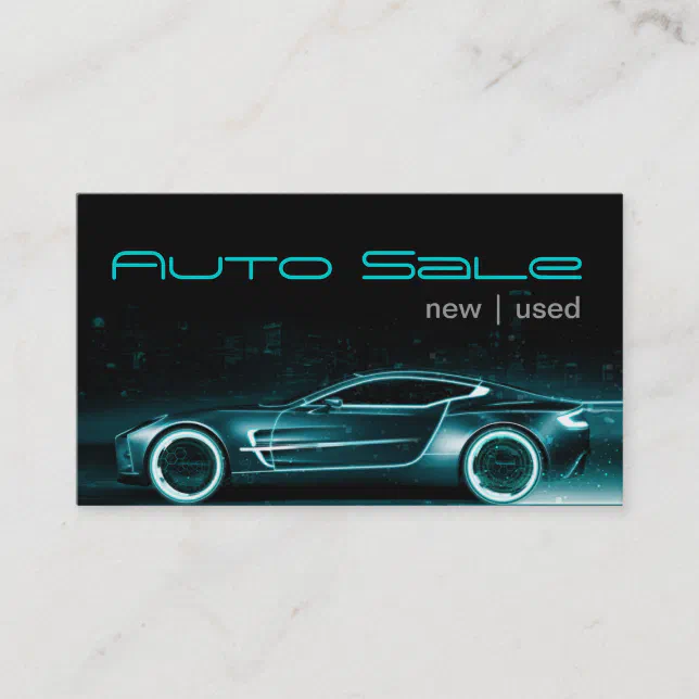 Auto Car Dealer Body Shop Business Card | Zazzle