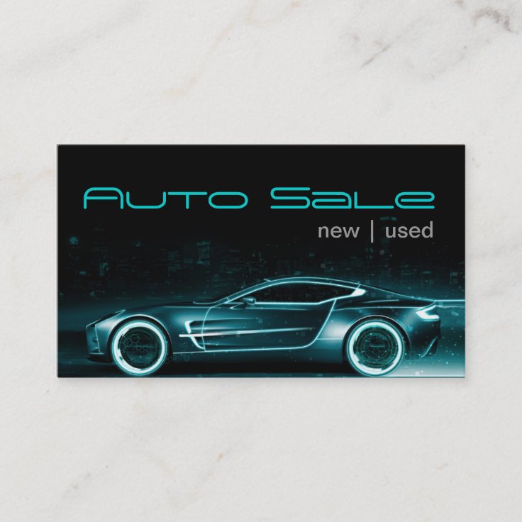 Auto Car Dealer Body Shop Business Card | Zazzle