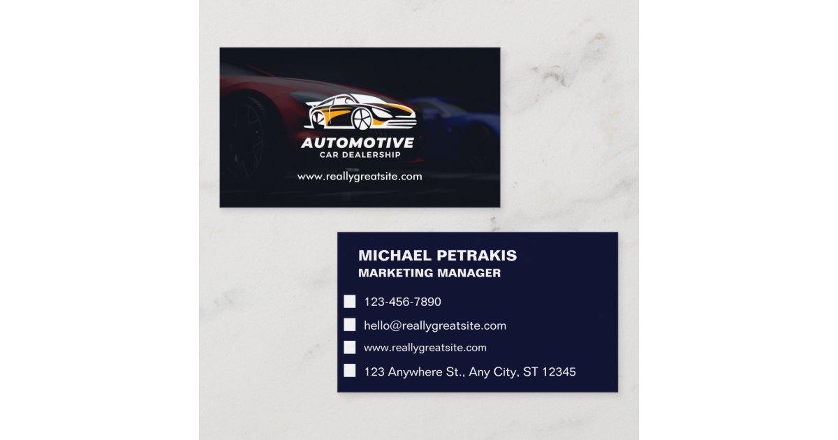 Auto, Car, Dealer Dealership Business Card | Zazzle