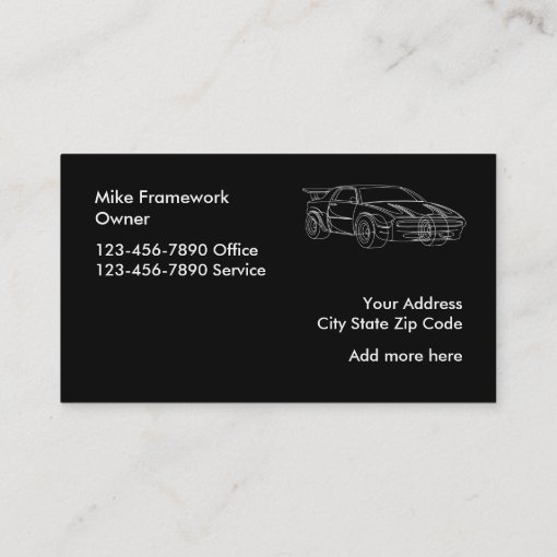 Auto Collision And Body Shop Business Card | Zazzle