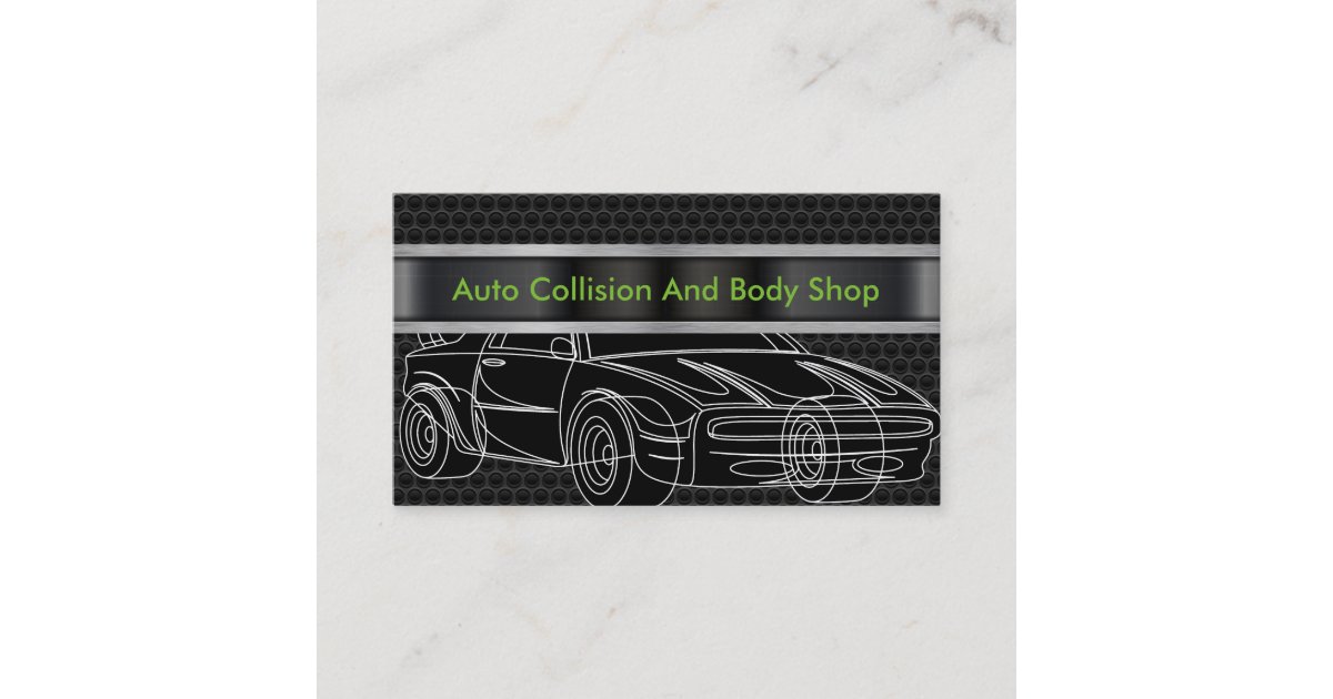 Auto Collision And Body Shop Business Card | Zazzle
