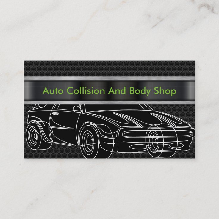 Auto Collision And Body Shop Business Card | Zazzle