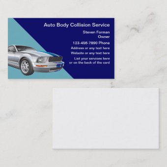 Auto Collision Business Cards | Zazzle