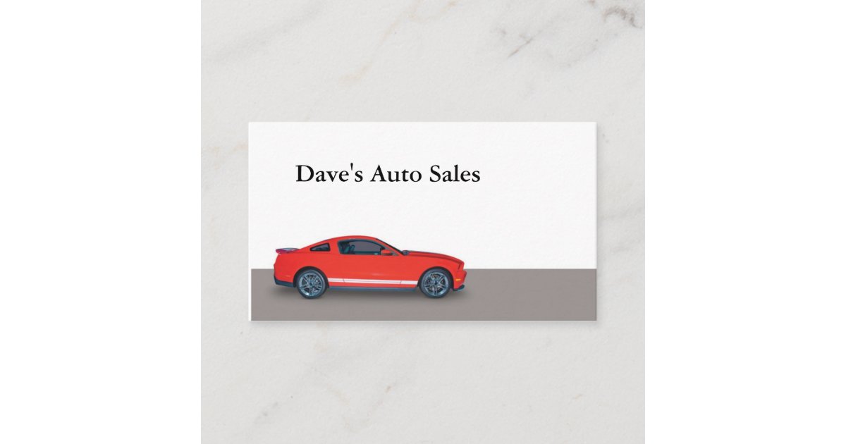 Auto Dealer Business Card | Zazzle