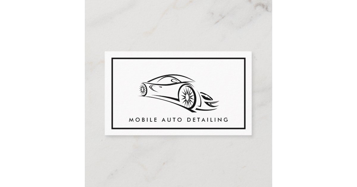 Auto Detailing, Auto Repair Logo Business Card | Zazzle