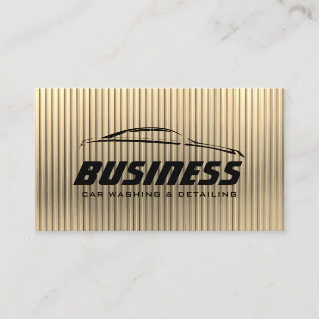 Auto Detailing Automotive Car Sale Modern Gold Business Card | Zazzle