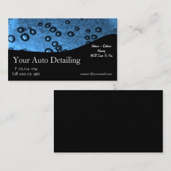 Auto Detailing Business Card | Zazzle