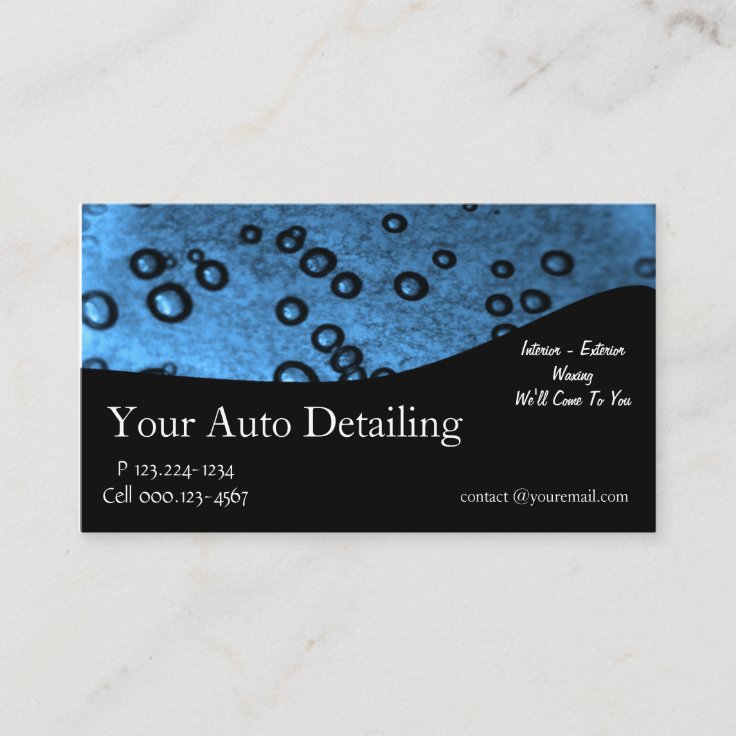 Auto Detailing Business Card | Zazzle