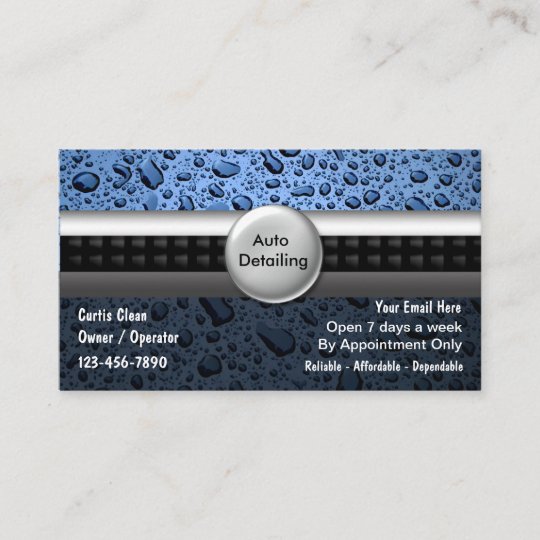 Auto Detailing Business Cards | Zazzle.com