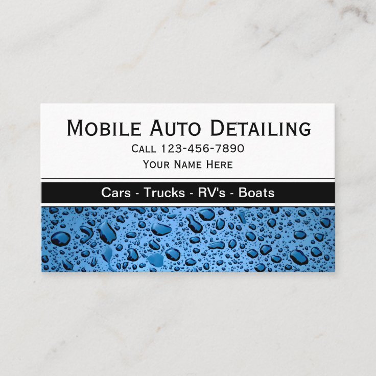 Auto Detailing Business Cards | Zazzle