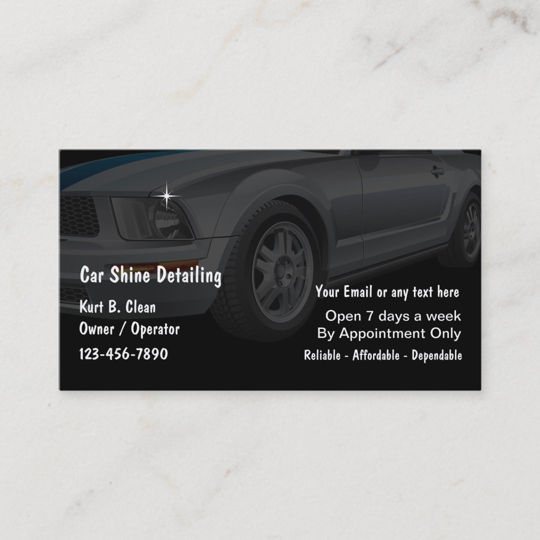 Auto Detailing Business Cards | Zazzle