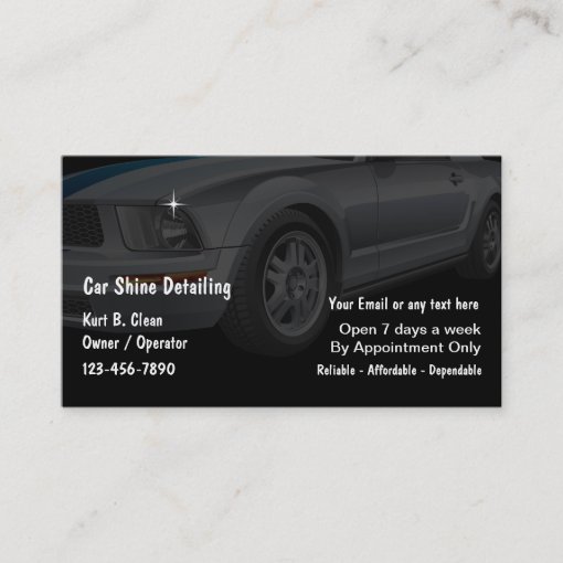 Auto Detailing Business Cards | Zazzle