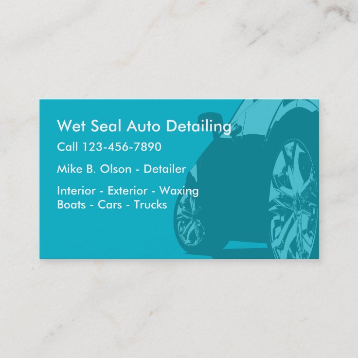 Auto Detailing Business Cards | Zazzle