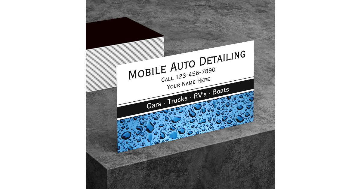 Auto Detailing Business Cards | Zazzle