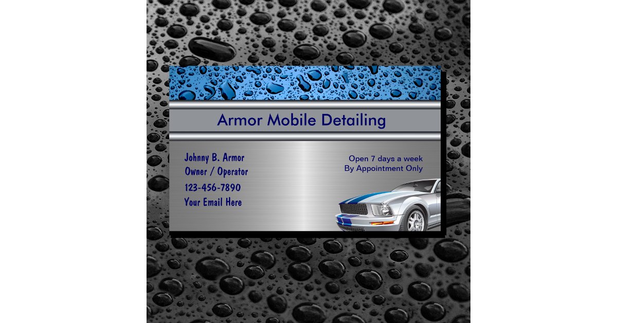 Auto Detailing Business Cards | Zazzle
