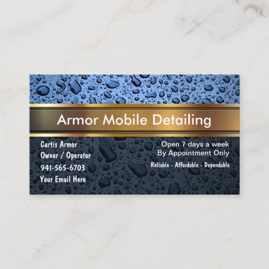 Auto Detailing Business Cards Zazzle