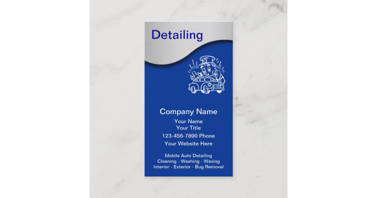 Auto Detailing Business Cards | Zazzle