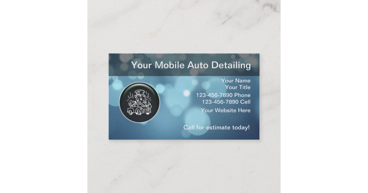 Auto Detailing Business Cards | Zazzle