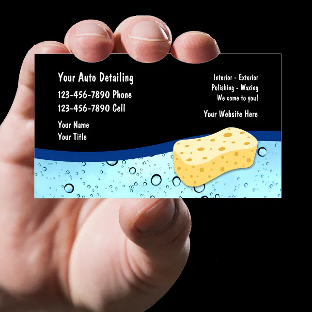 Auto Detailing Business Cards New Version | Zazzle