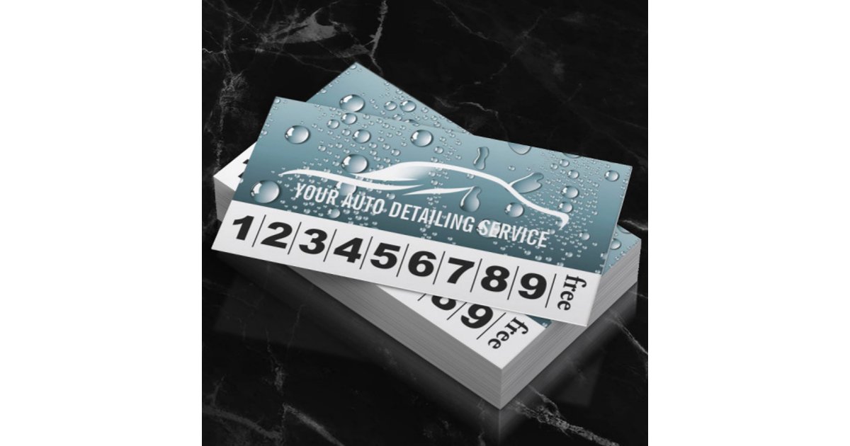 Auto Detailing Car Wash Loyalty Punch | Zazzle
