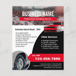 Auto Detailing Car Wash Professional Cleaning Flyer | Zazzle