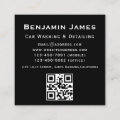 Auto Detailing Car Wash QR Code Square Business Card | Zazzle