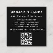 Auto Detailing Car Wash QR Code Square Business Card | Zazzle