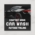 Auto Detailing Car Wash QR Code Square Business Card | Zazzle